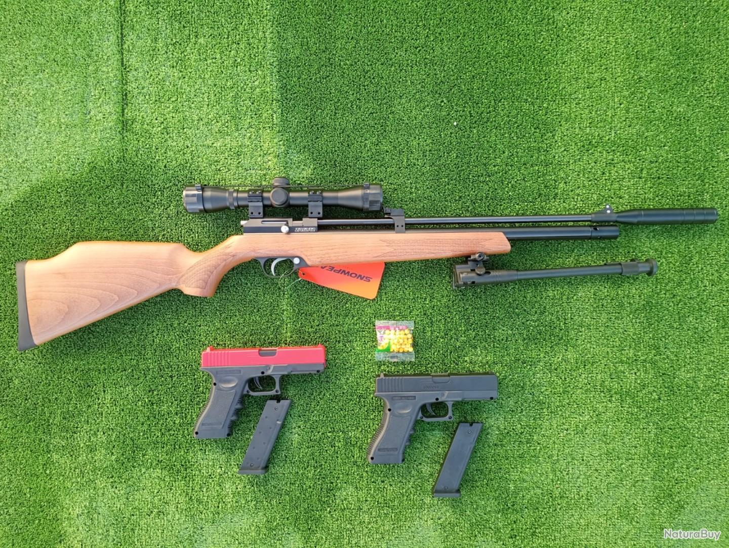 PACK-11 ! CARABINE PCP ARTEMIS PR900 R GEN 2 C. 5,5 mm + Lunette 4 X 32 + Bipied + Pistolet ...