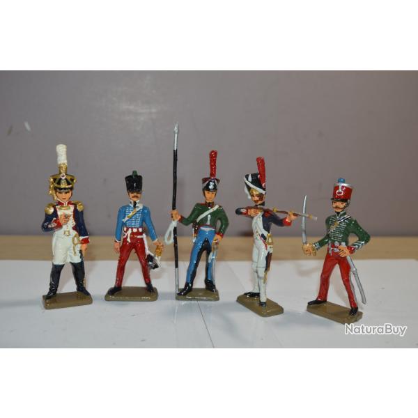 Figurine / lot de 5 soldats de Plomb Starlux Napoléon collection grenadier ATLAS 1/32 (24 ...
