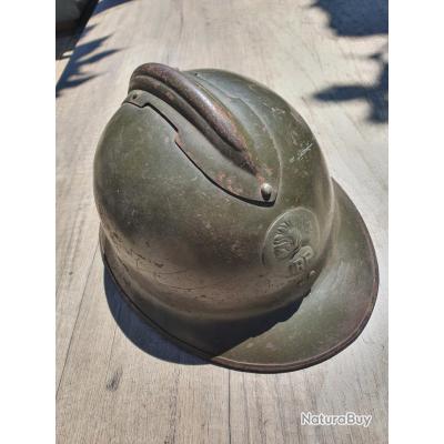 Beau casque Adrian modèle 26 insigne rondache 1935 infanterie ww2 ...
