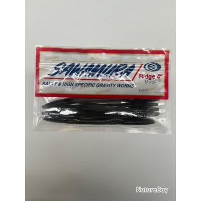 Leurre souple worm carnassier sawamura ridge 4" 10cm 1,8g transparent ...