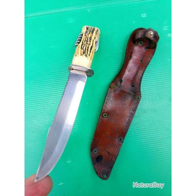 ANCIENNE DAGUE MULTI FONCTIONS : IHER - INOX ESPAGNE . MILIEU 20EME ...