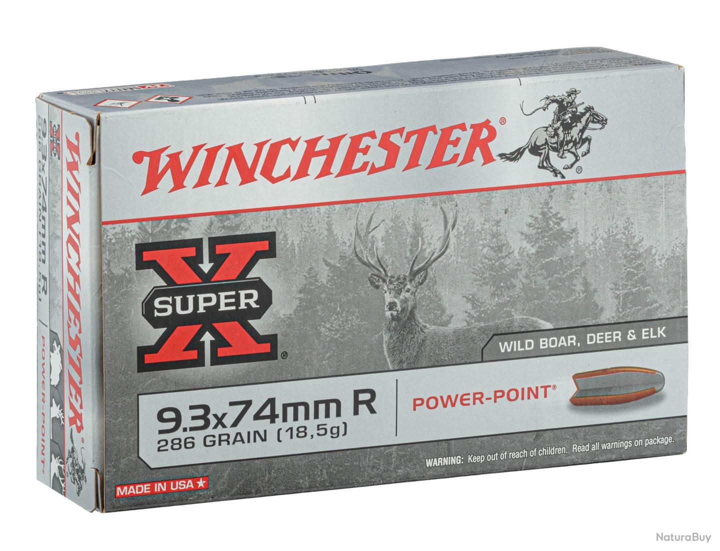 Winchesterr 9.3 x 74286gr Power point - Balles Calibre 9.3x74R (13509481)
