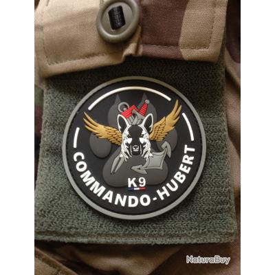 Patch écusson Forces Spéciales Commandos Marine HUBERT K9 noir - Insignes en tissu - Patchs ...