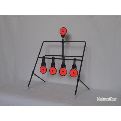 Cible de tir 5 objectifs pour 22 LR ORANGE EN ACIER - Cibles métalliques et 3D (13529588)