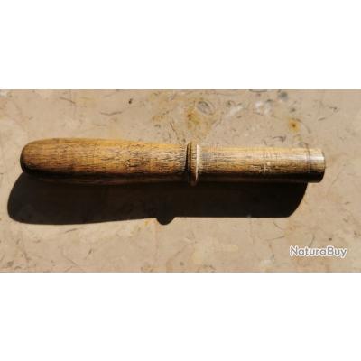 Ancien bourroir pousse bourre en bois pour calibre 16 rechargement ...