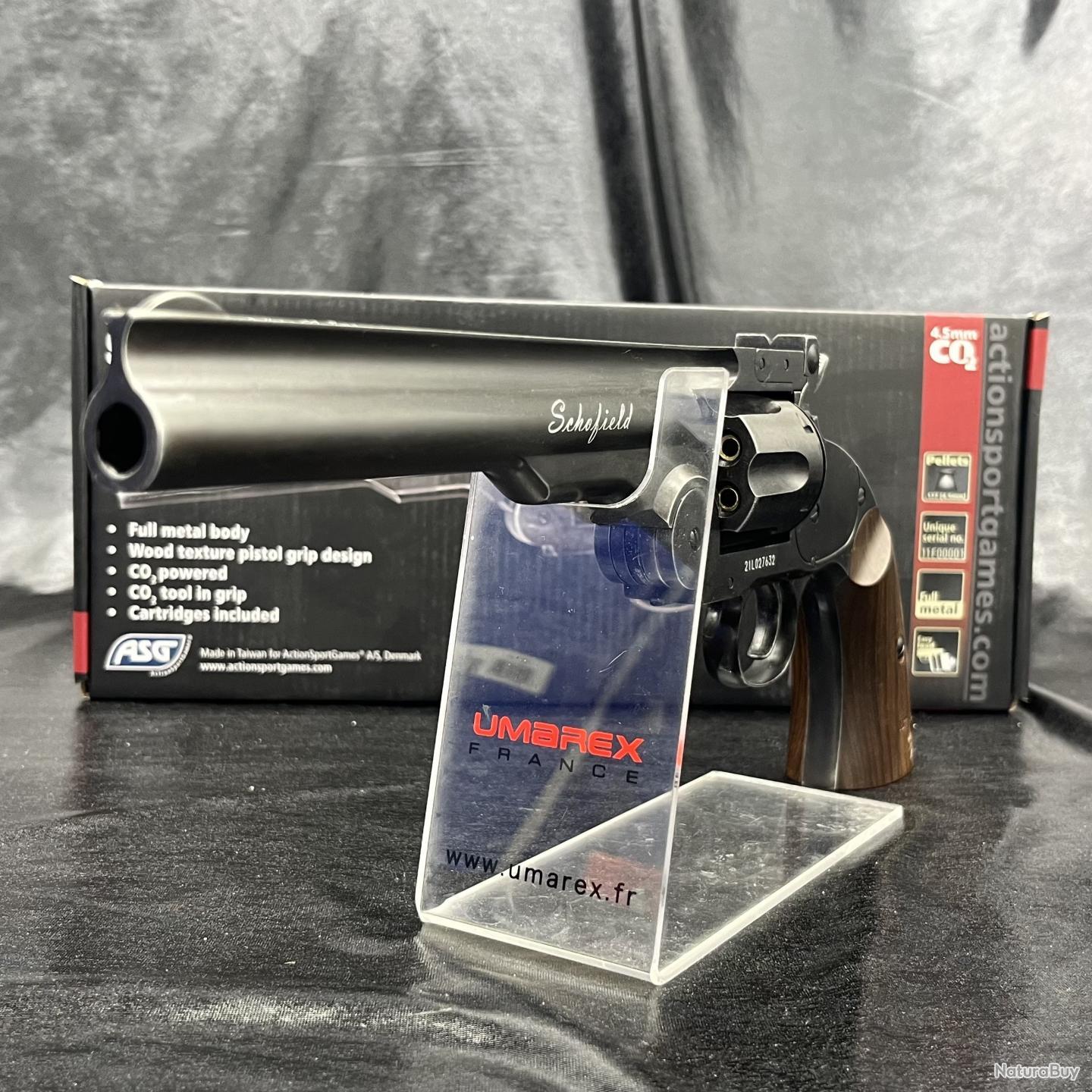 REVOLVER "SCHOFIELD 6" - BLACK FULL METAL -Cal. 4.5 PLOMBS - CO2 ...