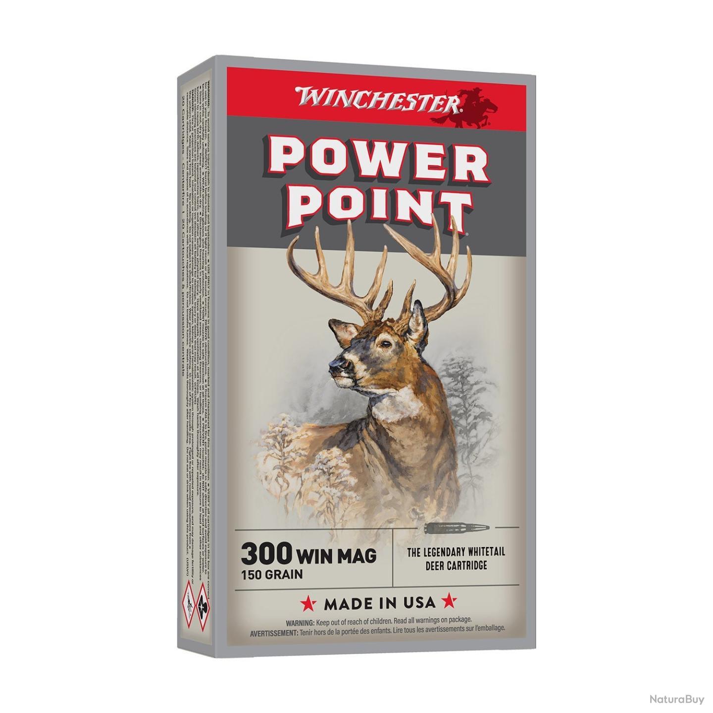 Balles Winchester Power Point - Cal 308 Win Mag - 308 Win MAG / 150 ...