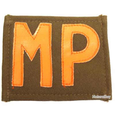 Patch MP à velcros Orange sur fond marron - Insignes en tissu - Patchs (13549459)