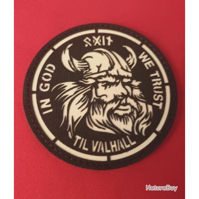 PATCH ÉCUSSON BRODÉ SCRATCH VELCRO VALHALLA VIKING 9 CM - Ecussons ...