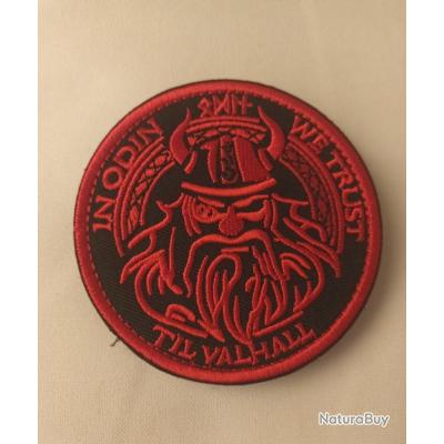 PATCH ÉCUSSON BRODÉ SCRATCH VELCRO VALHALLA VIKING 8CM - Ecussons ...