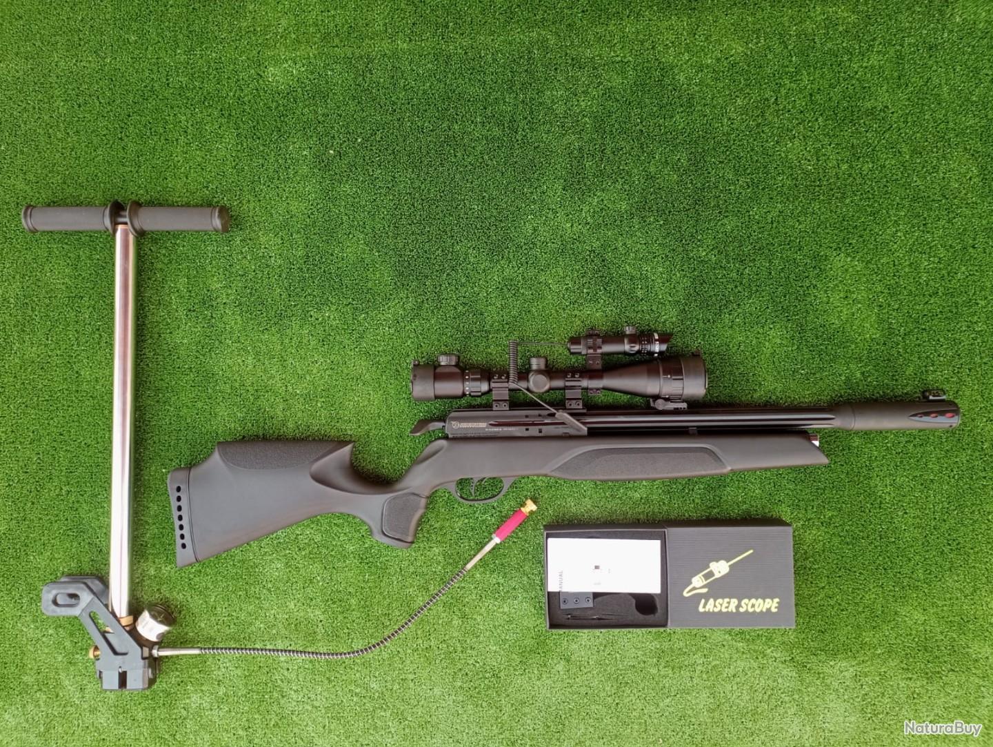 PACK-LASER-1 ! Carabine Arrow Gamo Cal. 4,5 mm + Bomba pcp + Lunette 4-16 x 40AO + Laser Scope ...