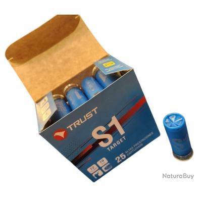CARTON DE 250 CARTOUCHES DE SPORT TRUST TRAP S1 28G BOURRE JUPE CAL.12/ ...