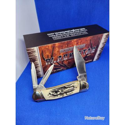 Couteau Rough Ryder Large Swayback Whittler Lames Acier 440 Manche Os ...