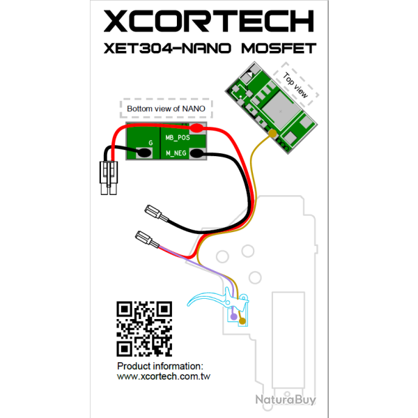 Xcortech Xet304u Nano Mosfet Cablage Airsoft 13564895
