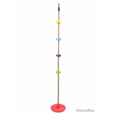 Corde d'escalade colorée avec siège disque - 200 cm, plastique robuste ...