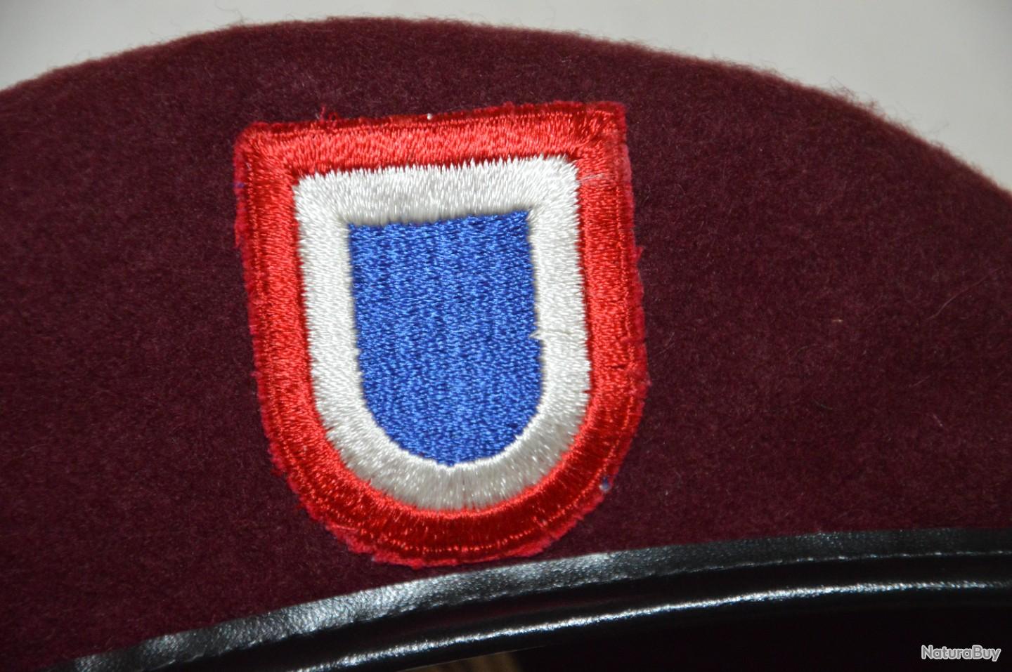 BERET ROUGE AMERICAIN PARACHUTISTE - AMERICAN RED PARATROOPER BERET ...