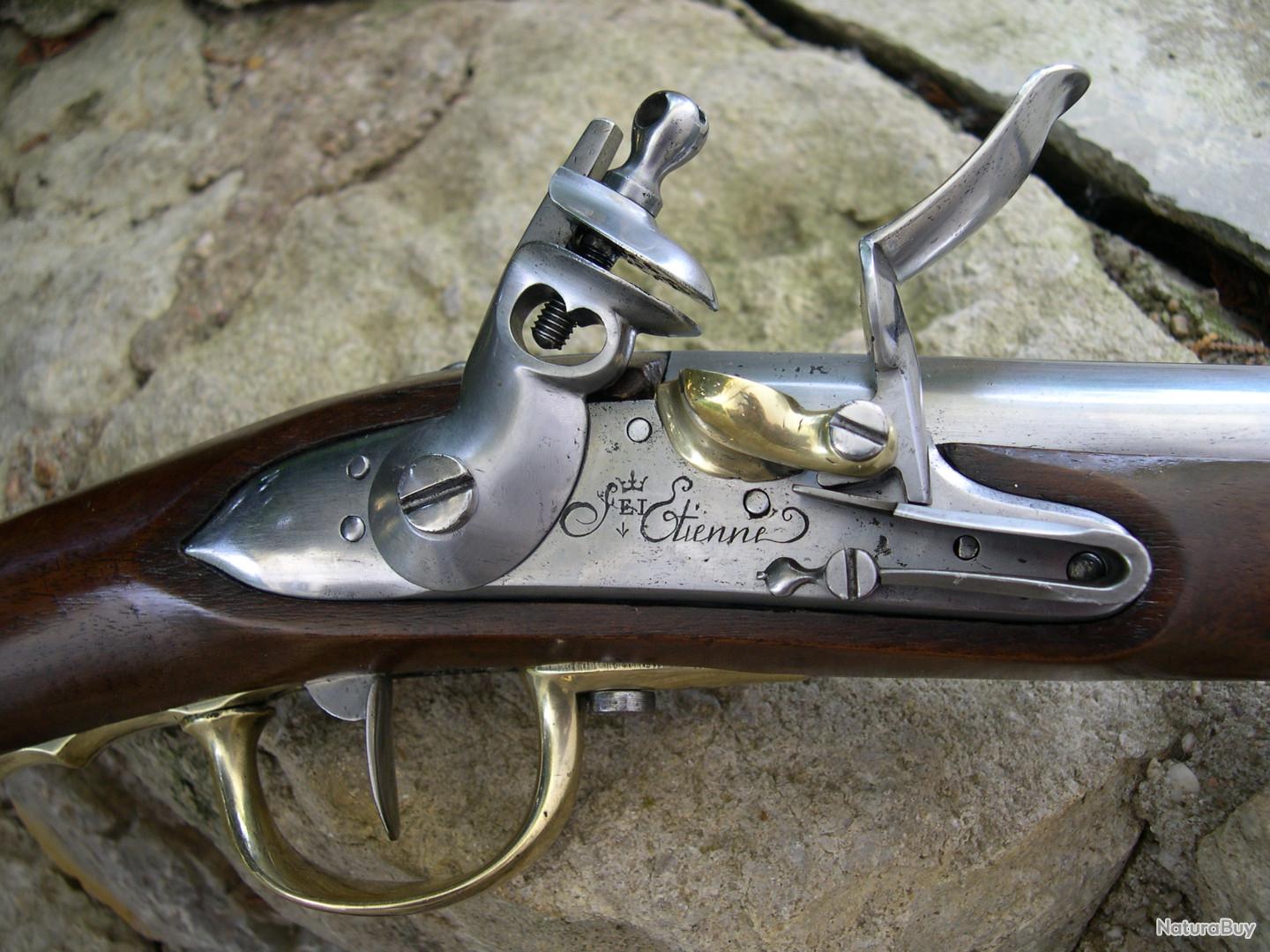 RARISSIME Mousqueton de Grosse Cavalerie modéle 1777,embouchoir a vis ...