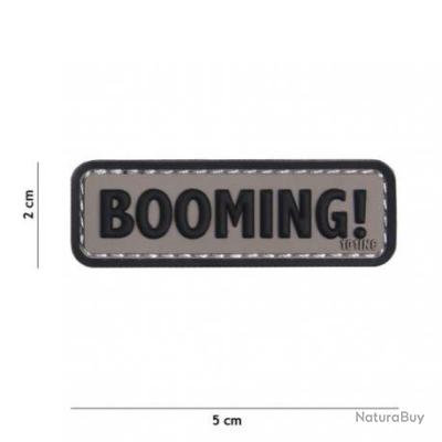 Patch 3D PVC Booming ! (101 Inc) Wolf Grey - Ecussons - Patch Airsoft (13570179)