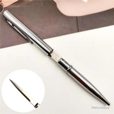 Stylo Couteau ouvre lettre lame cachés en acier inoxydable Coloris aux ...
