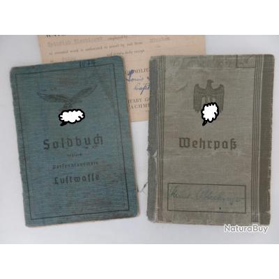 Soldbuch Luftwaffe numéro 19 - Documents, certificats et autographes ...