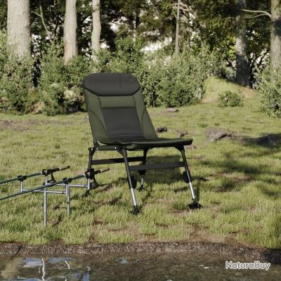 Chaise de pêche avec pieds à boue réglables pliable vert - Mobilier ...