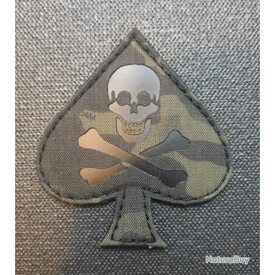 Calico Jack As de Pique - Patch Velcro IR - USA Multicam Black - Ecussons - Patch Airsoft (13578688)
