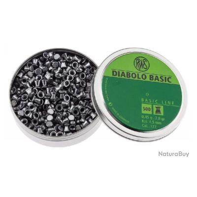 Plombs Diabolo Basic 4.5mm par 500 RWS - Plombs pour air comprimé ...