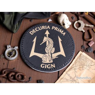 Patch ecusson militaire cuir pu GIGN plongeur opérationnel - hippocampe satory - Insignes en ...