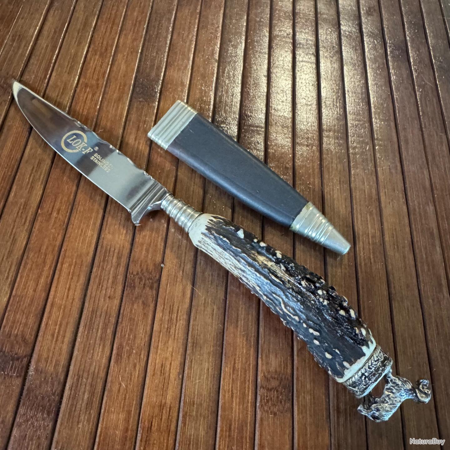 SUPERBE COUTEAU NICKER VINTAGE TRADITIONNEL ALLEMAND LOK-F ARTISANALE ...