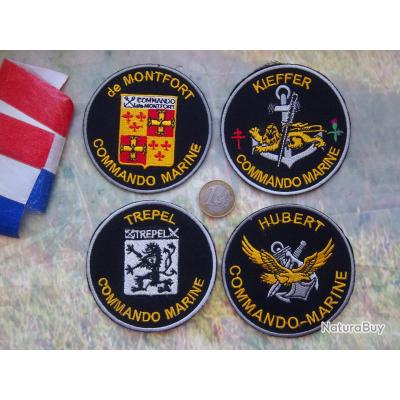 Lot 4 écussons militaire commando insignes tissu - Insignes en tissu - Patchs (13596286)