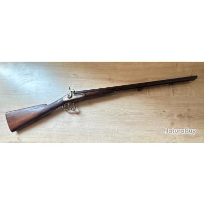 Magnifique fusil à percussion ( chien extérieur ) poudre noire - Double ...