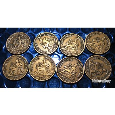 France série de 8 pieces (bon pour 1 franc) 1920-1927 - Monnaies (13608550)