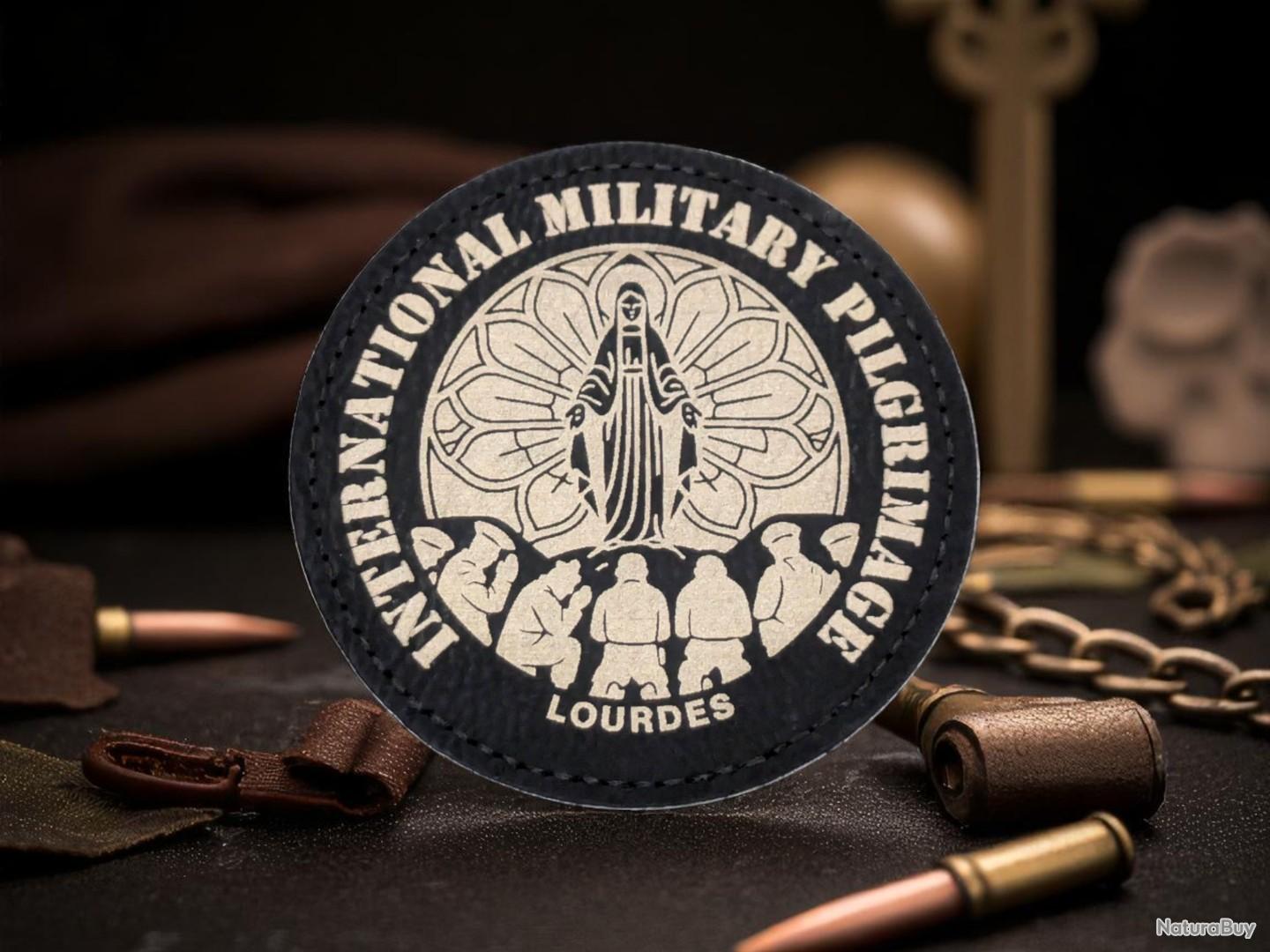 Patch Military Pilgrimage to Lourdes - Virgin Mary Jesus Badge us army ...