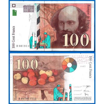 France 100 Francs 1997 Billet Cezanne Peintre Serie Z Franc Frcs Frs ...
