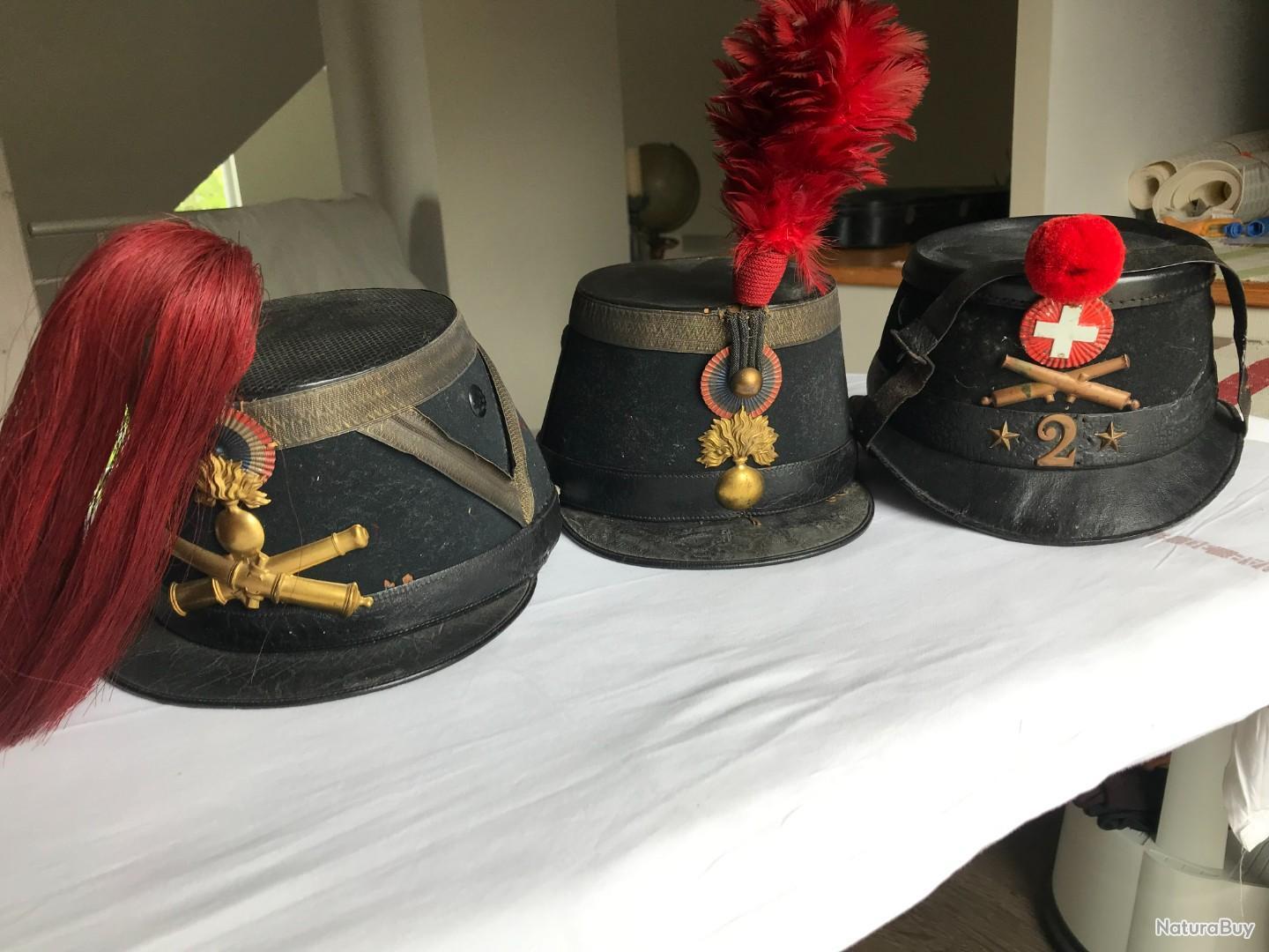 Trois Shakos Mle 1876 - Shakos (13618409)