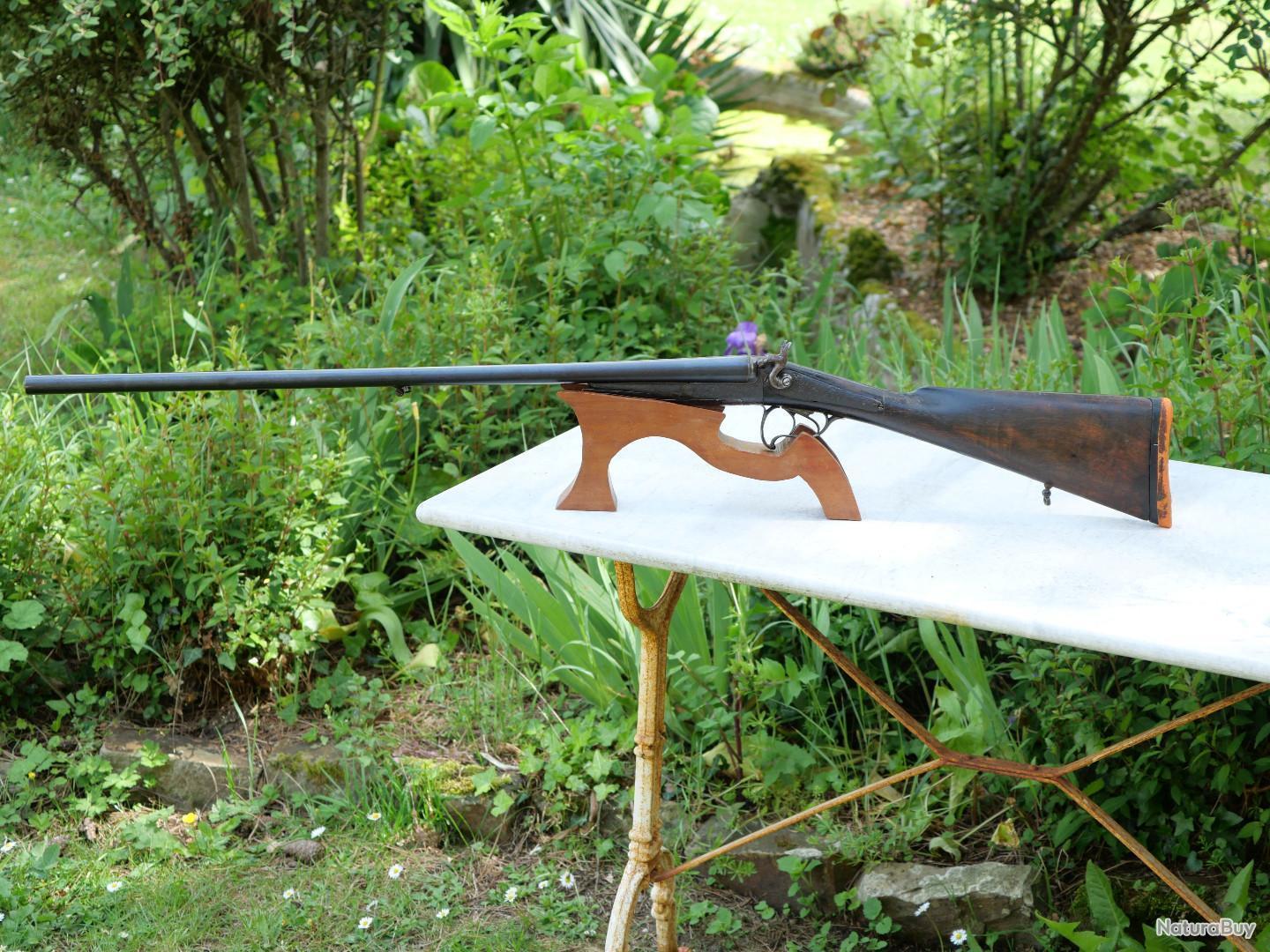 Fusil juxtaposé type Lefaucheux à percussion centrale CAL 16 chiens ...