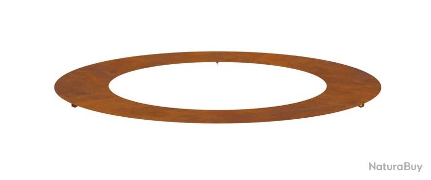 Cache-pot circulaire en acier corten orange - Grand format rustique ...