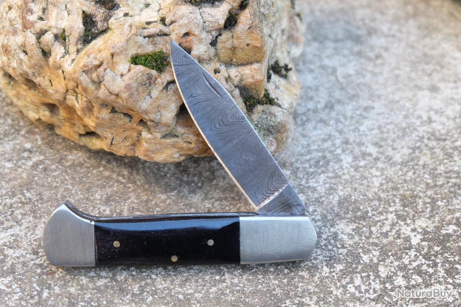 Couteau Grand-Père Ménilmontant Lame Drop Point Damas 128 Couches ...