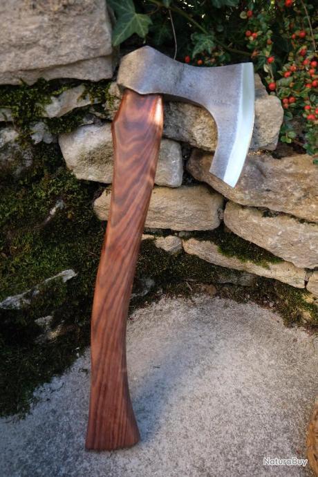 Hache De Viking Ragnar Lothbrok Lame Acier Carbone Manche Bois Etui ...