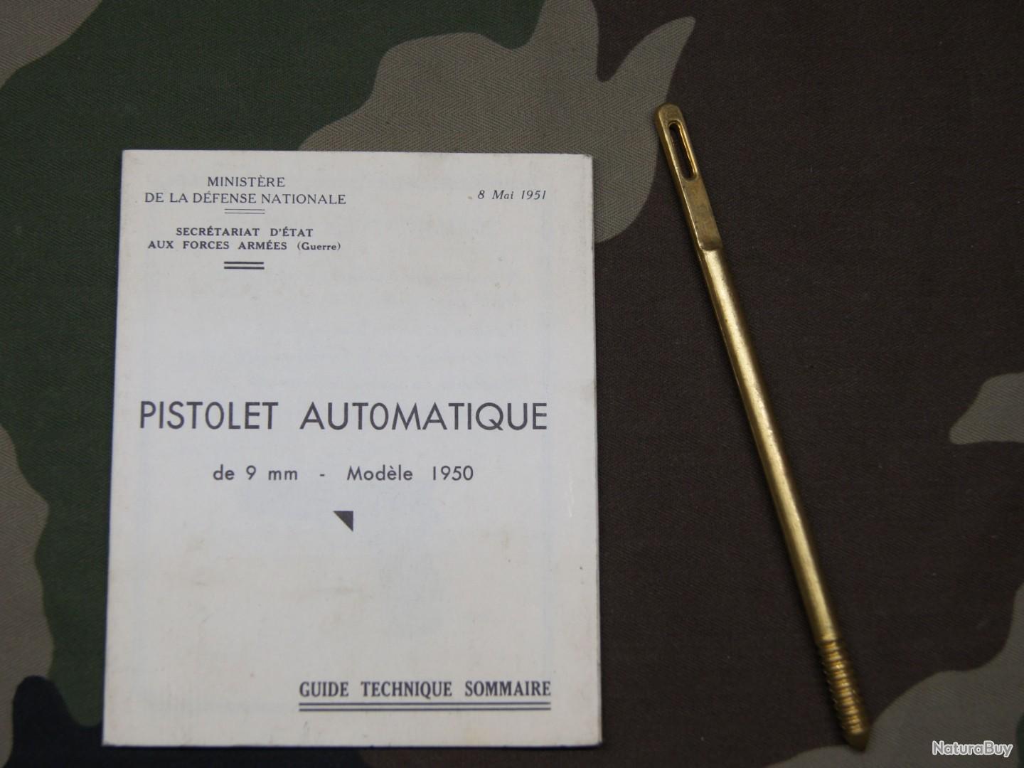 LOT : Guide technique sommaire de 1951 PA MAC 50 9 mm modèle 1950 ...