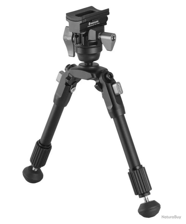 Vanguard - Bipied EQ-Precision 1QS C - Carbone H 21,5 cm - 26,5 cm - Rail Picatinny - Pieds ...