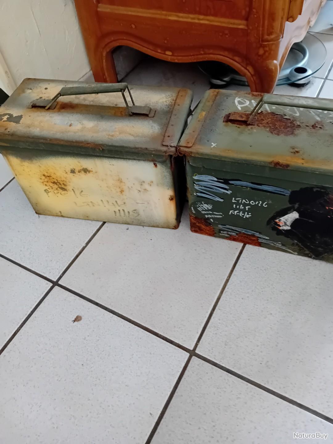 ENCHERE LOT DE DE 2 GRANDE CAISSE A MUNITION DES FORCES DE L'OTAN ...
