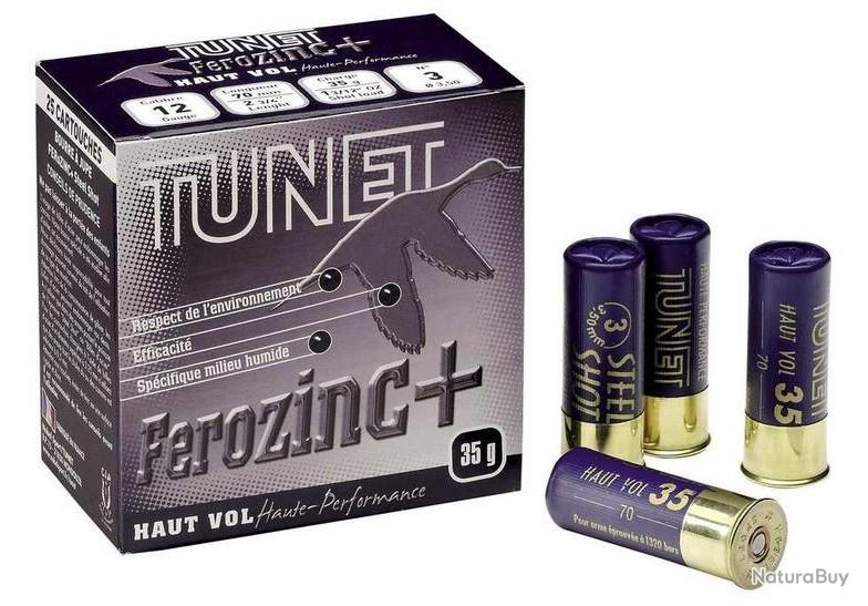 Cartouches Cal.12 Tunet Haut Vol Férozinc+ 35g BJ plomb n°2 - 250 cartouches - PROMOTION ...