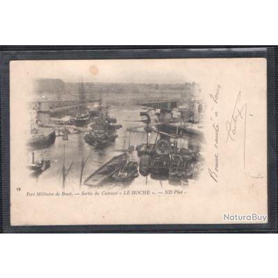 CPA - Marine Militaire -Port Militaire de Brest-Sortie du Cuirasse " LE ...