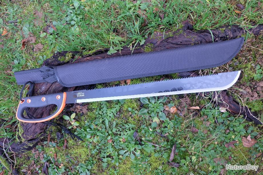 BIG Machette Guide d'Amazonie Lame Acier 3Cr13 Fonction Scie Manche ABS ...