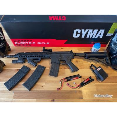 FUSIL D'ASSAUT M4 AIRSOFT REPLIQUE AEG CYMA CM.622 MOSFET EDITION BLACK ...