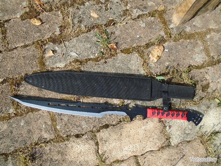 Sabre Kung Fu Shaolin Sword Lame Acier Inox Manche Corde Tressée Etui ...