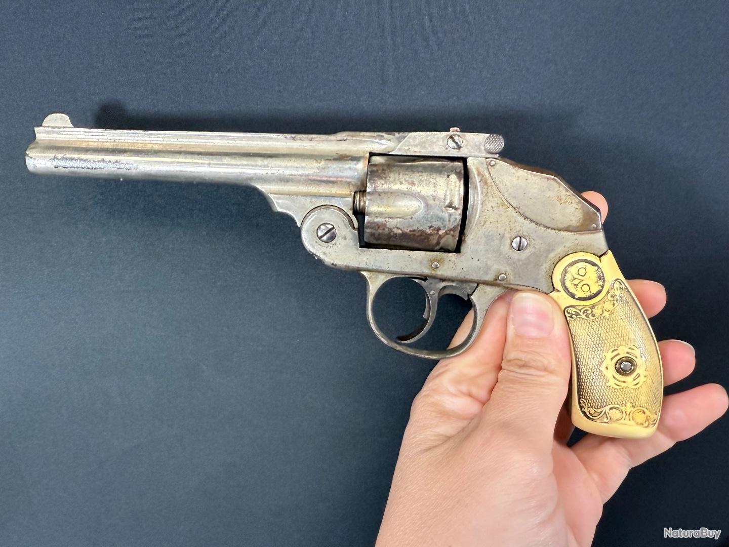 IVER JOHNSON TOP BREAK SAFETY AUTO HAMMERLESS 2nd modèle calibre 38sw ...