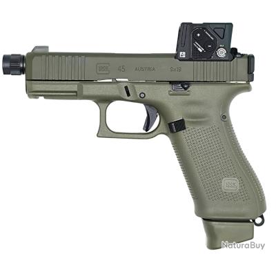 Pistolet GLOCK 45 Gen5 FS MOS Fileté A-CUT Aimpoint COA Combo "Edition Hunter ODG" cal.9x19 ...