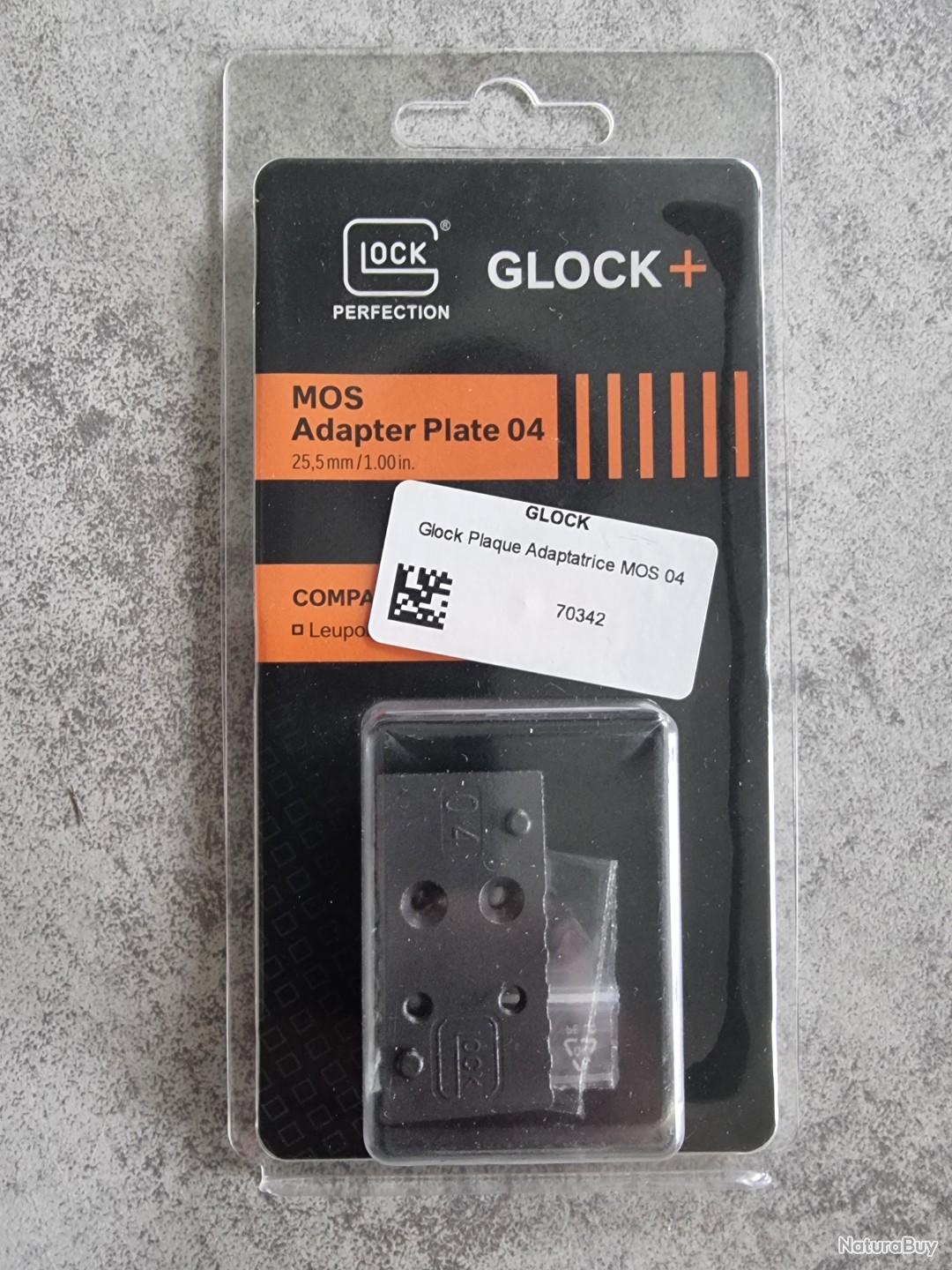 Plaque adaptatrice GLOCK MOS 04 (Leupold Delta Pro - Eotech - Vortex Defender CCW) 70342 MOS ...
